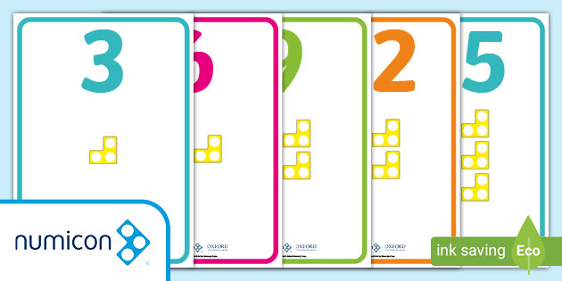 Counting in Threes with Numicon Shapes Display Posters